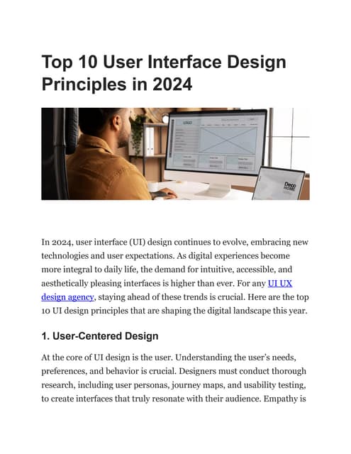 Top UX UI Design Trends in 2024 while creating Applications | PPT