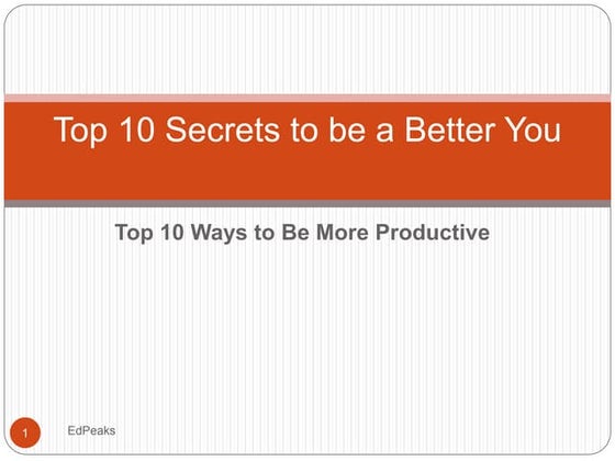 6 Productivity Tips | PDF