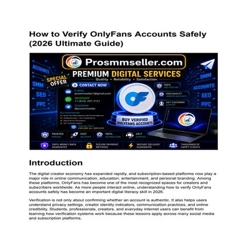 Top 9 Popular Site To Buy Verified OnlyFans Accounts Vendors to Check ...