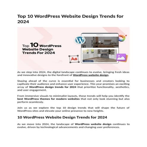 Top 10 WordPress Website Design Trends for 2024 | PDF