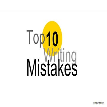 Top 10 writing mistakes | PPTX