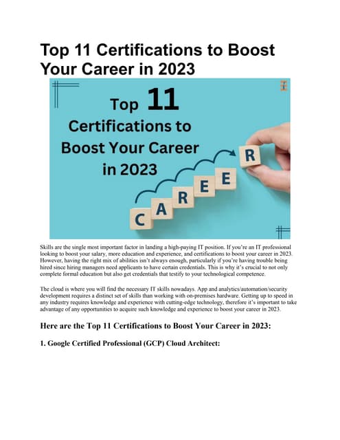 Six certifications that actually impress recruiters | PDF