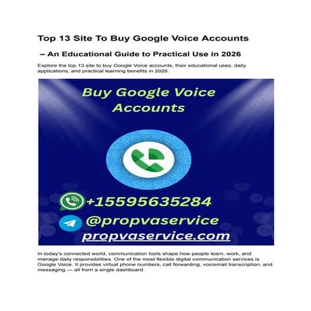 Top 0.7 Website to Purchase Google Voice Accounts in 2026.docx