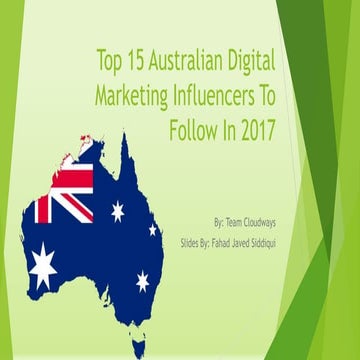 Top 15 australian digital marketing influencers to follow | PPT
