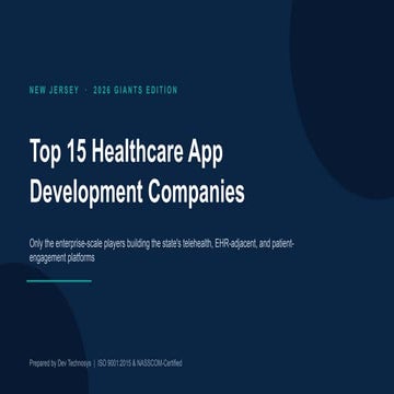 Top 15 Healthcare App Development Companies in New Jersey 2026 | PPTX