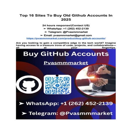 Top 16 Sites To Buy Old Github Accounts In 2025.docx