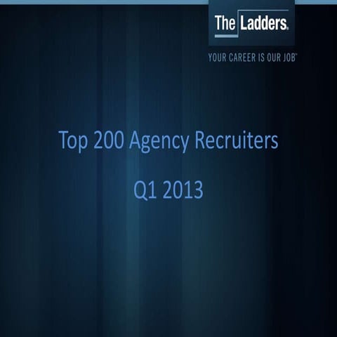 Top 200 Agency Recruiters Q1 2013 | PPTX