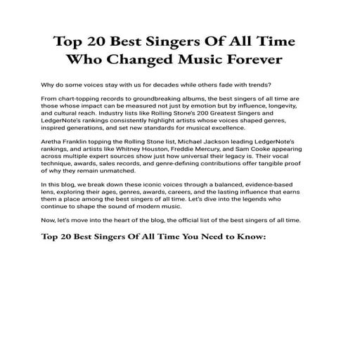 Top 20 Best Singers Of All Time Who Changed Music Forever.pdf