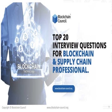 Top 20 interview questions for blockchain & supply chain professional | PPT