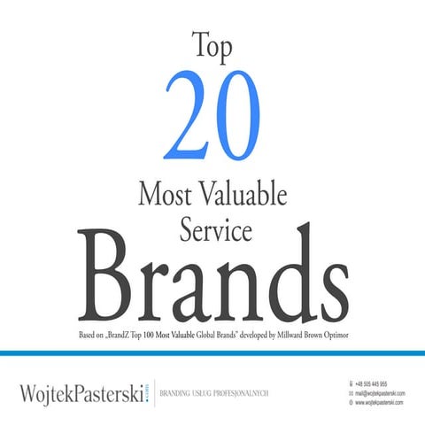 Top 20 Most Valuable Service Brands | PDF
