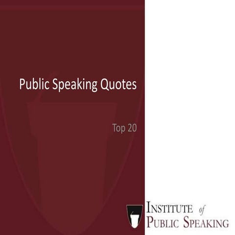 Top 20 Public Speaking Quotes | PPTX