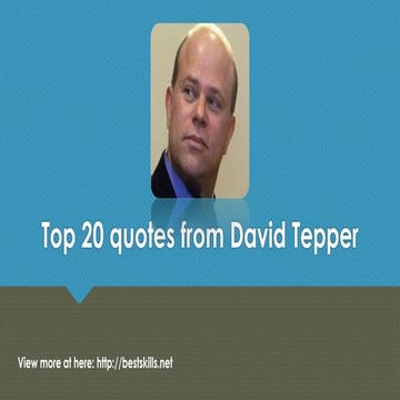 Top 20 quotes from David Tepper | PDF