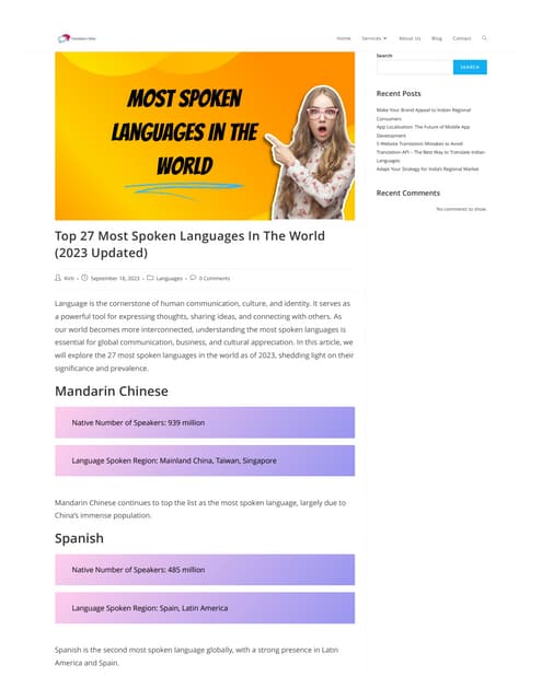 Languages of the world | PPT