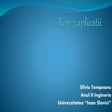 Top 3 aplicatii | PPT