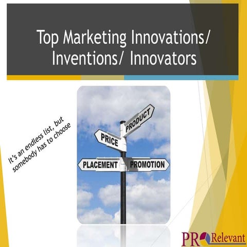 Top 3 Marketing Innovations | PPTX | Marketing and Advertising | Business