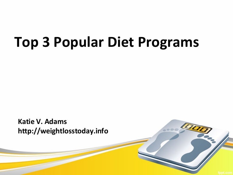 Top 3 popular diet programs