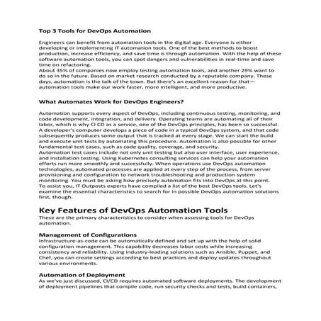 Top 3 Useful Tools For Devops Automation Pdf