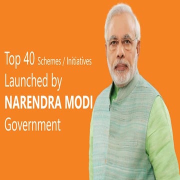 List of Top 40 Welfare Schemes Launched by Narendra Modi Government | PDF