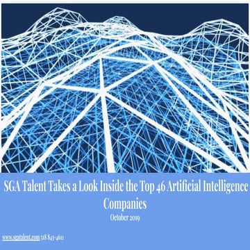 SGA Talent Takes a Look Inside the Top 46 Artificial Intelligence ...