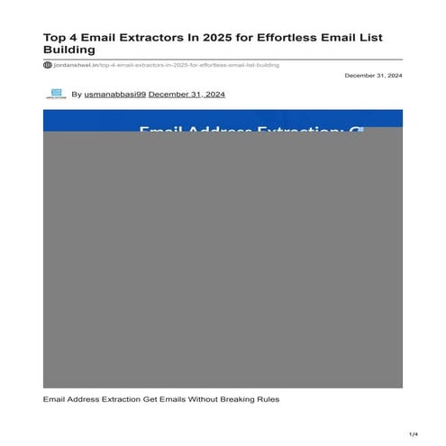 Top 4 Email Extractors In 2025 for Effortless Email List Building.pdf