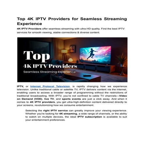 Top 4K IPTV Providers for Seamless Streaming Experience.pdf