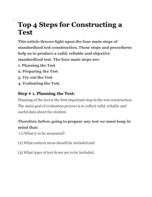 preparing a TOS | PPT