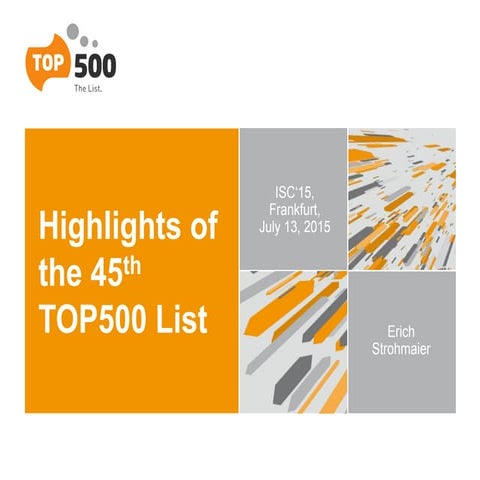 45th TOP500 List | PPTX