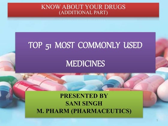 Basic drug with their uses (General medicine for medical store) | PDF ...