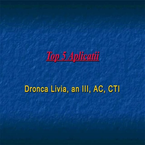 Top 5 aplicatii | PPT