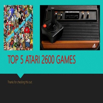 Top 5 Atari 2600 games | PPTX