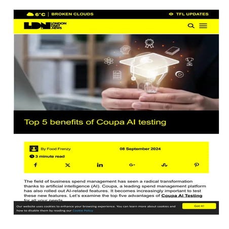 Top 5 benefits of Coupa AI testing Coupa AI testingpdf | PDF