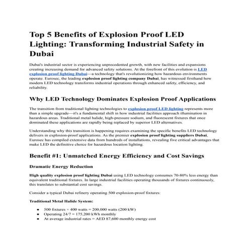 Top 5 Benefits of Explosion Proof LED Lighting_ Transforming Industrial Safety in Dubai.pdf