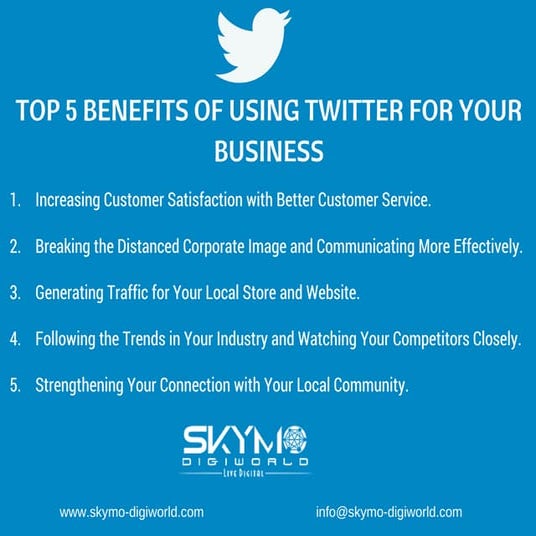 Top 5 benefits of using twitter for your business | PDF
