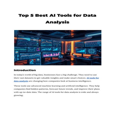 Top 5 Best AI Tools for Data Analysis: A Comprehensive Guide! | PDF