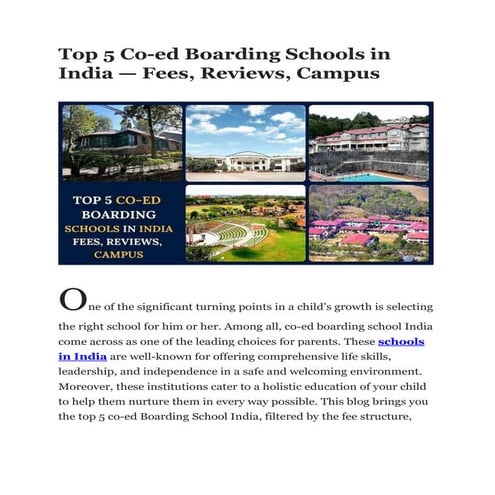 Top 5 Co-ed Boarding Schools in India — Fees, Reviews, Campus.pdf