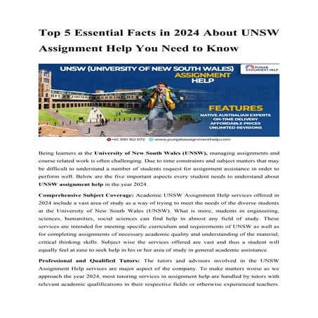Top 5 Essential Facts in 2024 About UNSW Assignment Help You Need to Know.docx
