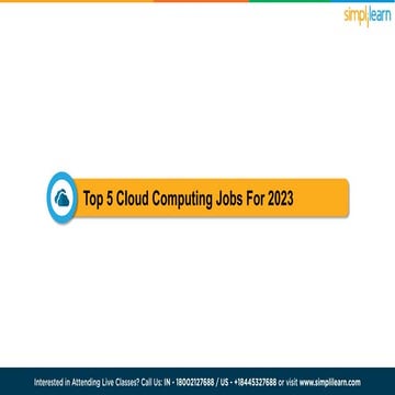 Top 5 High Paying Cloud Computing Jobs in 2023 | PPT