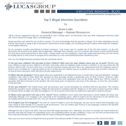 Illegal Questions | PPT