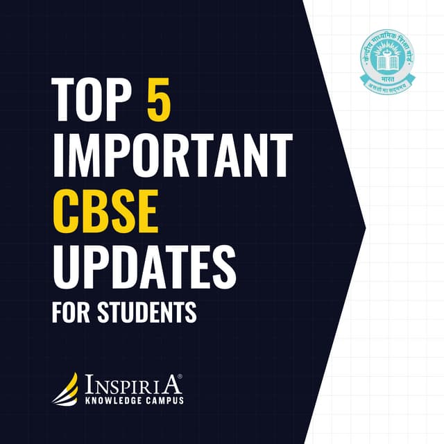 Top 5 Important CBSE updates for students | PDF