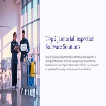 Top 5 Janitorial Inspection Software with eAuditor Audits & Inspections ...