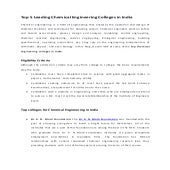Top 5 Leading Chemical Engineering Colleges in India | DOCX