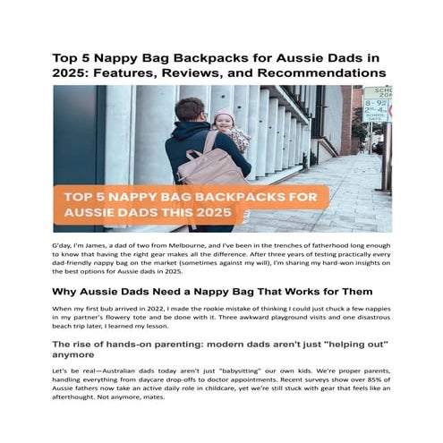 Top 5 Nappy Bag Backpacks for Aussie Dads in 2025.pdf