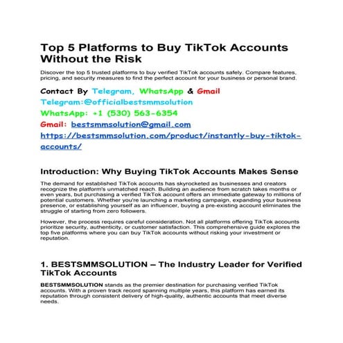 Top 5 Platforms to Buy TikTok Accounts Without the Risk.docx
