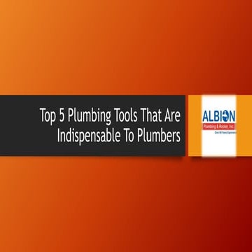 Essential plumbing tools and their uses | PDF
