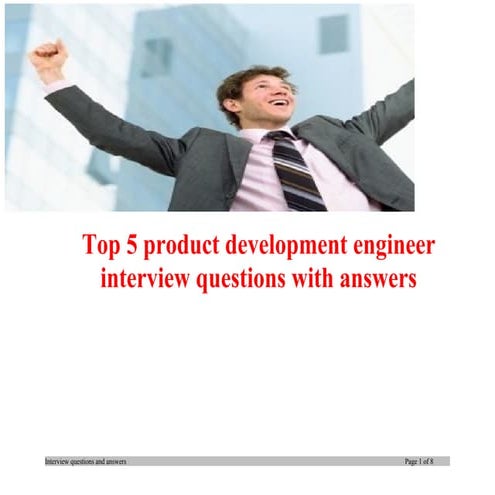 Top 5 product development engineer interview questions with answers | DOC