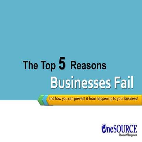 Top 5 Reasons Businesses Fail Presentation | PPTX