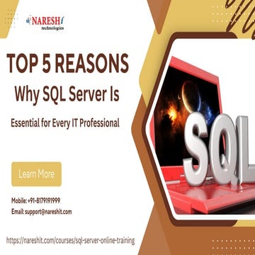 Top 5 Reasons Why SQL Server in NareshIT | PDF