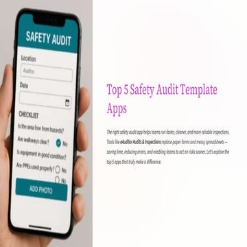 iAuditor - Inspection Checklist App. How to get started. | PPTX