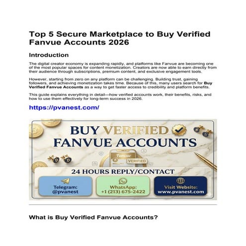 How to Choose the Best Buy Verified Fanvue Accounts Provider.docx