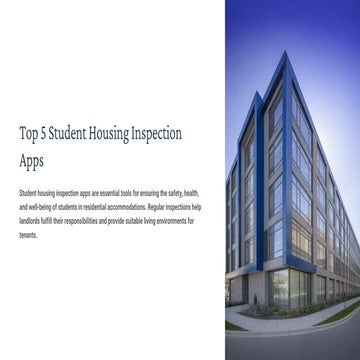 Top 5 student housing inspection apps with eAuditor Audits ...